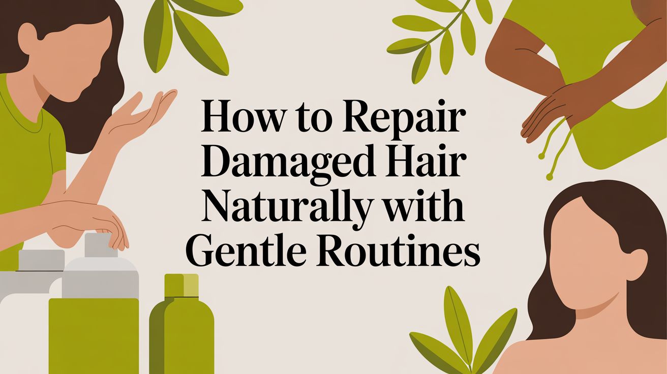 How to Repair Damaged Hair Naturally with Gentle Routines – Artnaturals ...