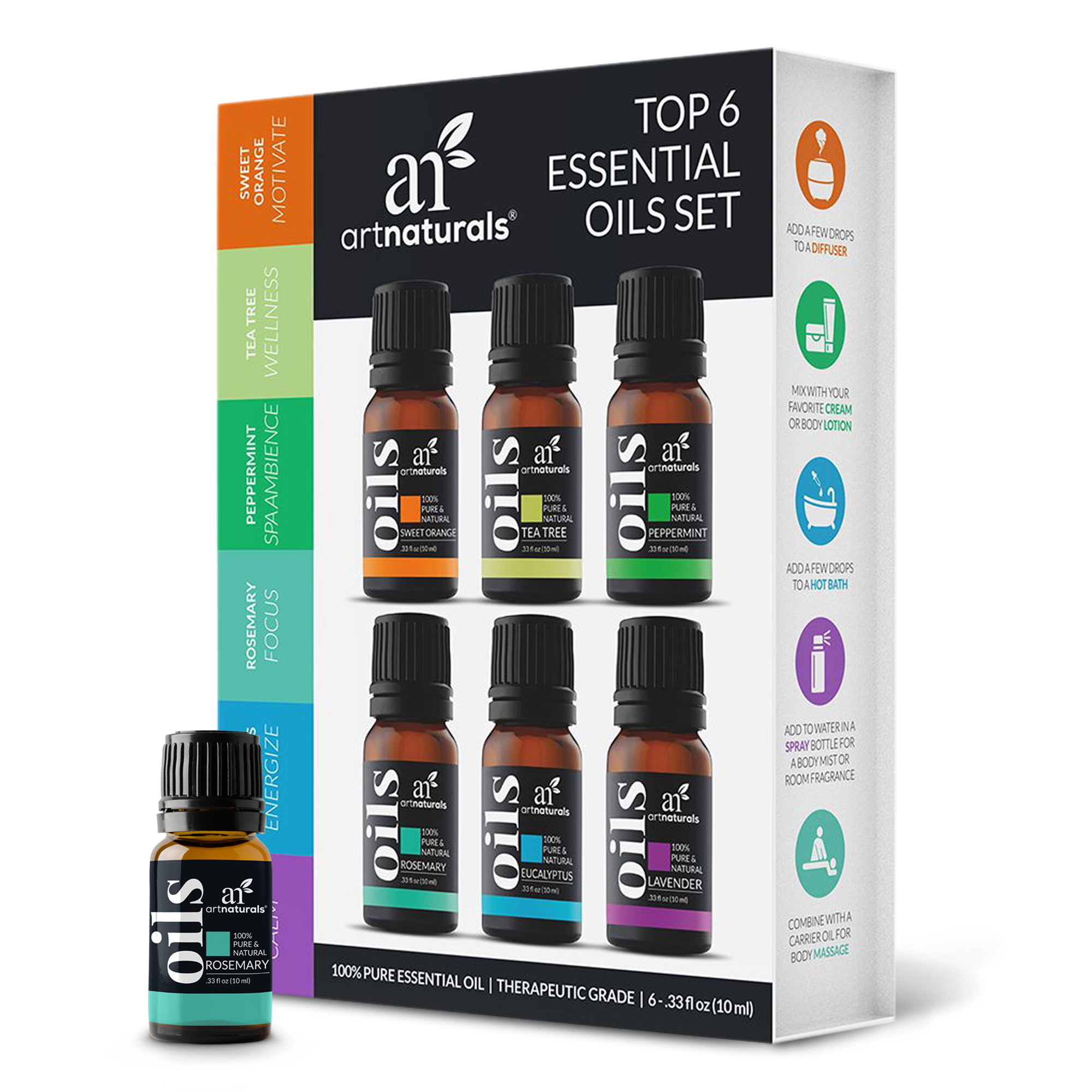 Top 6 Essential oils X10ml – Artnaturals-store